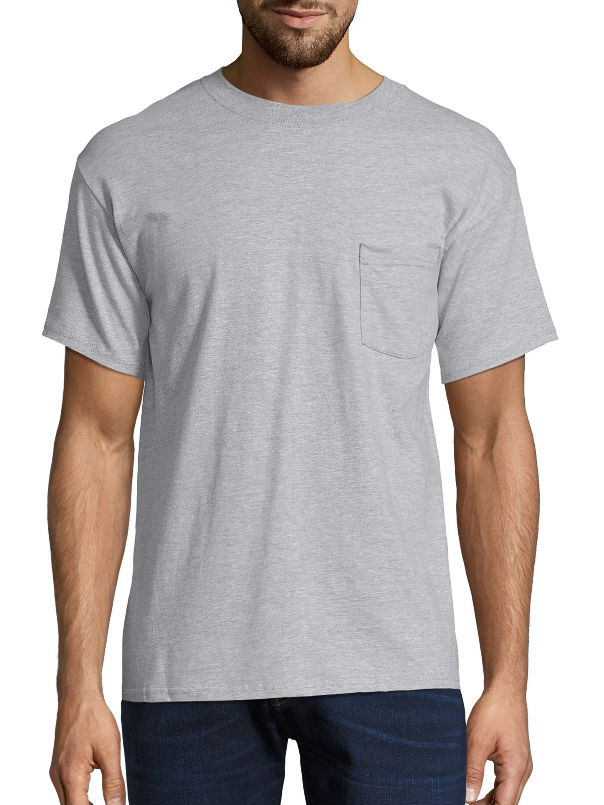 Hanes Men's Authentic Long Sleeve Pocket Tee - Walmart.com