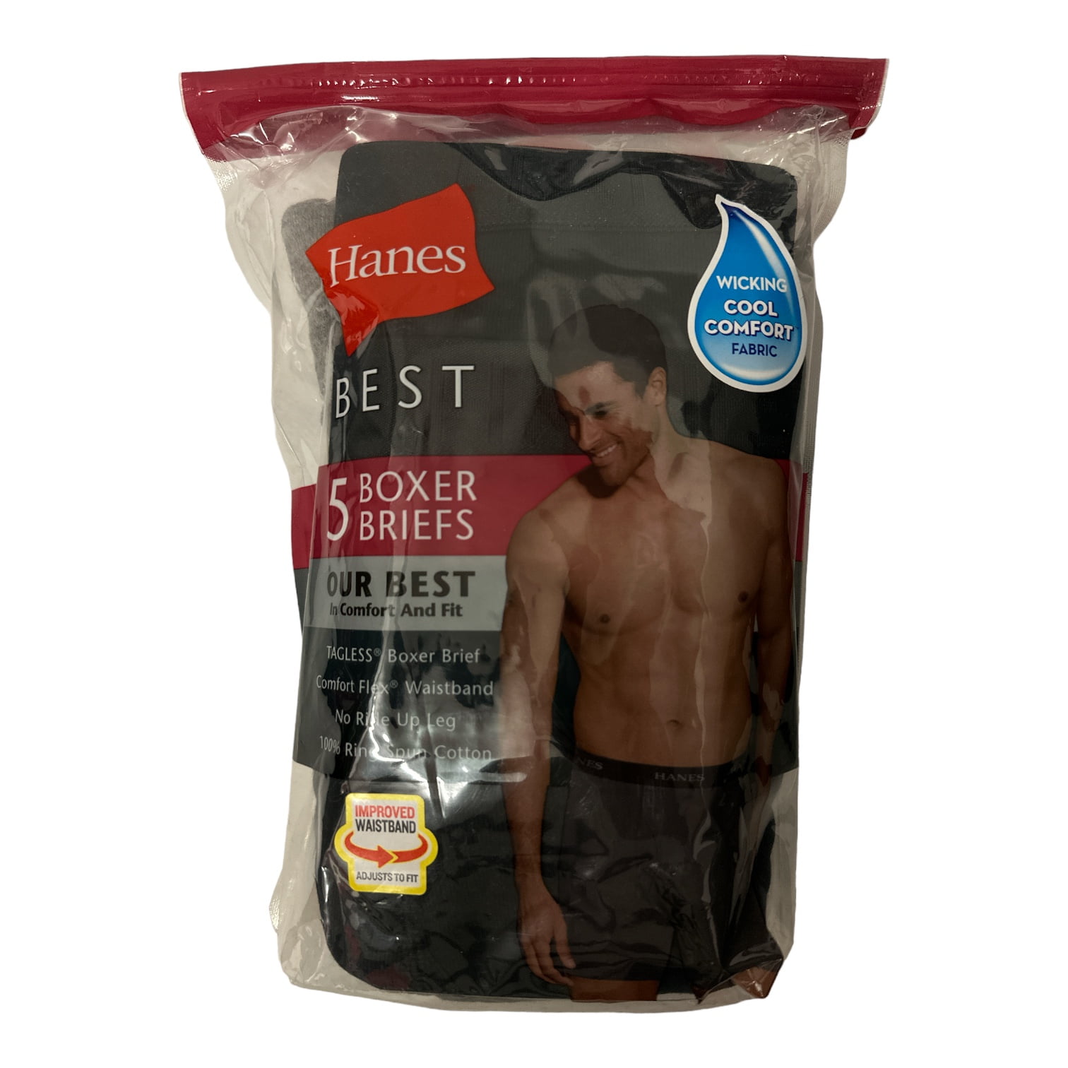 Hanes Men's Best Comfort Tagless Flex Waistband No Ride-Up Boxer Briefs ...