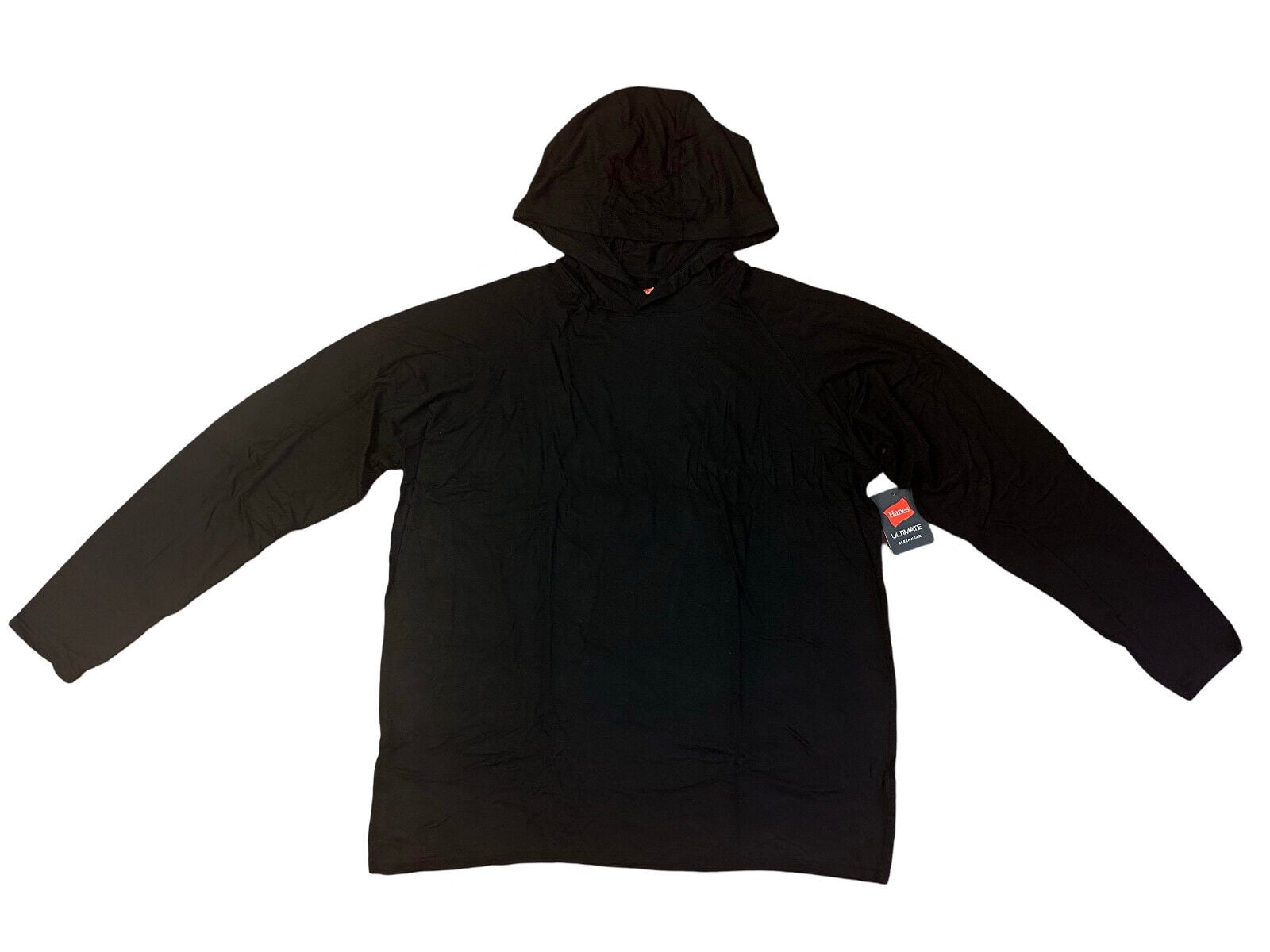 Hanes Mens Big Size Ultimate Modal Spandex Black Pajama Hoodie
