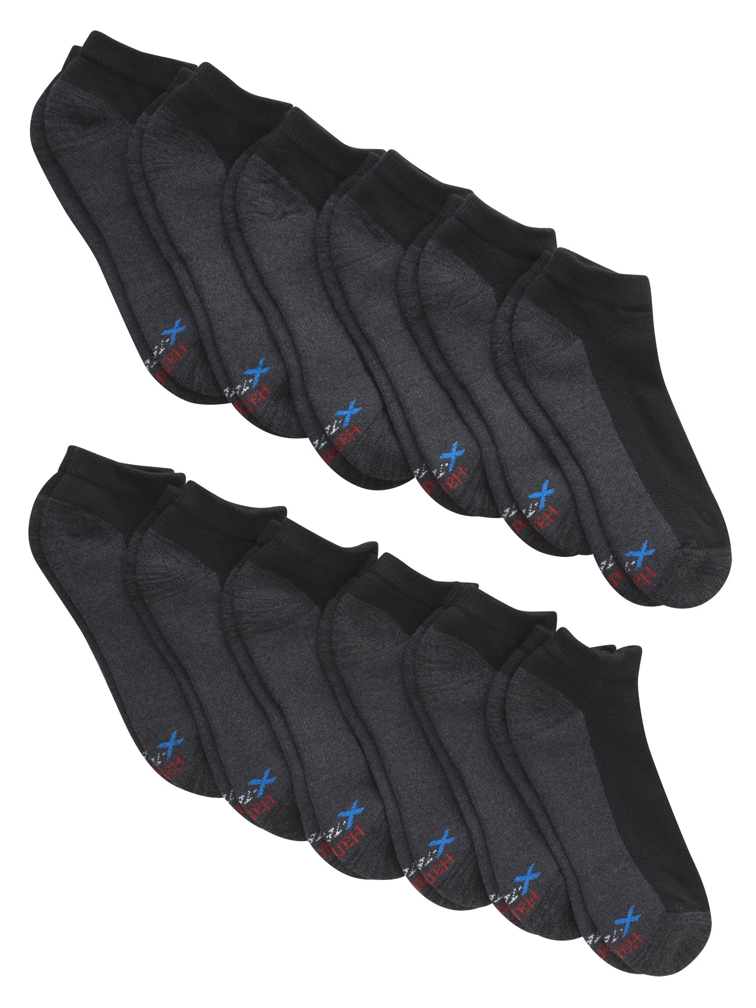 Hanes, Men's Socks, 12 Pack, X-Temp Cushioned Arch Vent Low Cut ...