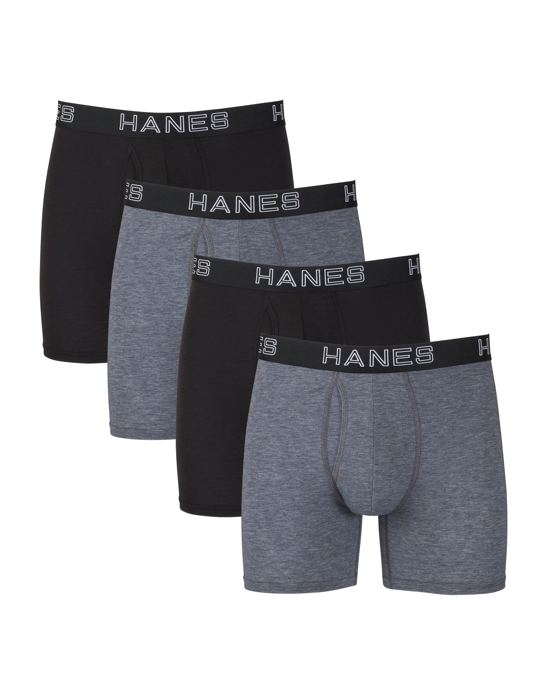 Hanes Men's 4-Pack Ultimate Comfort Flex Fit Boxer Briefs with Total ...