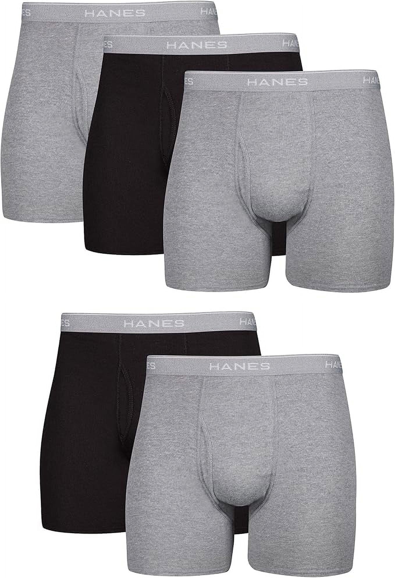 Hanes Men's Boxer Briefs, Soft and Breathable Cotton Underwear with ...