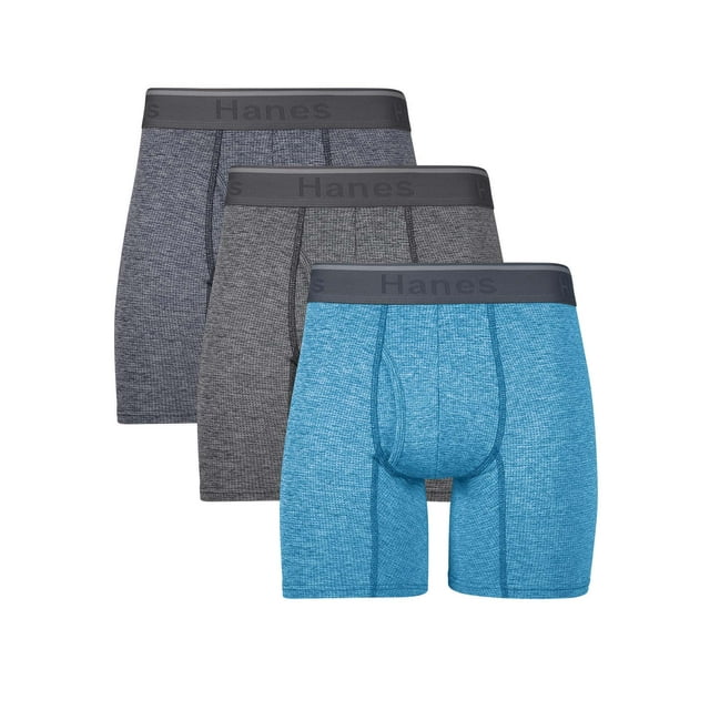 Hanes Men's Comfort Flex Fit Breathable Stretch Mesh Boxer Brief, 3 Pack, Size S-3XL - Walmart.com