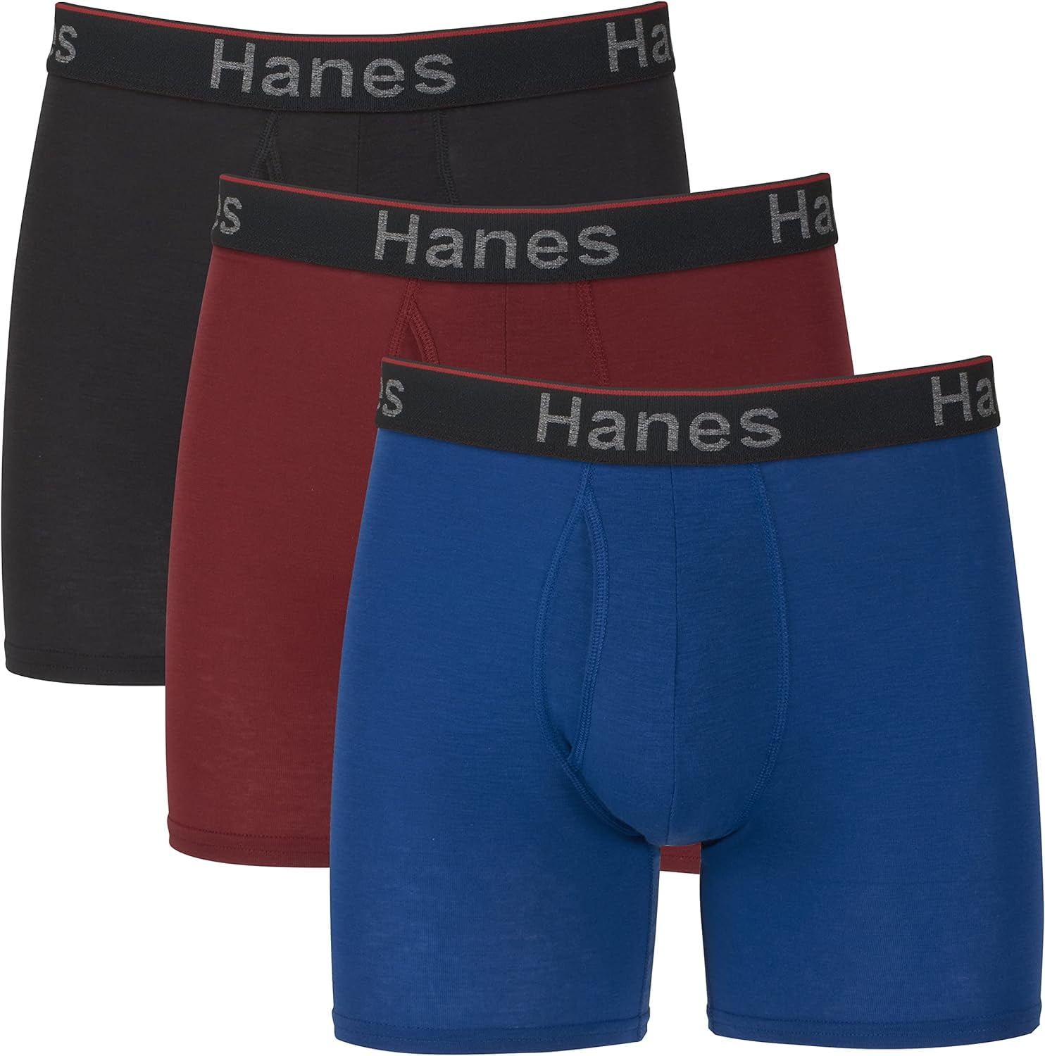 Hanes Men's Comfort Flex Fit Total Support Pouch Boxer Briefs, 3 Pack ...