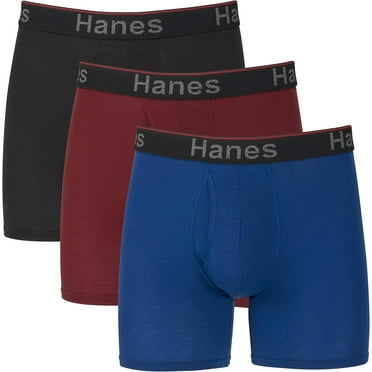 Hanes Men's Comfort Flex Fit Ultra Soft Cotton Stretch Boxer Briefs, 3 Pack, Sizes S-3XL ...