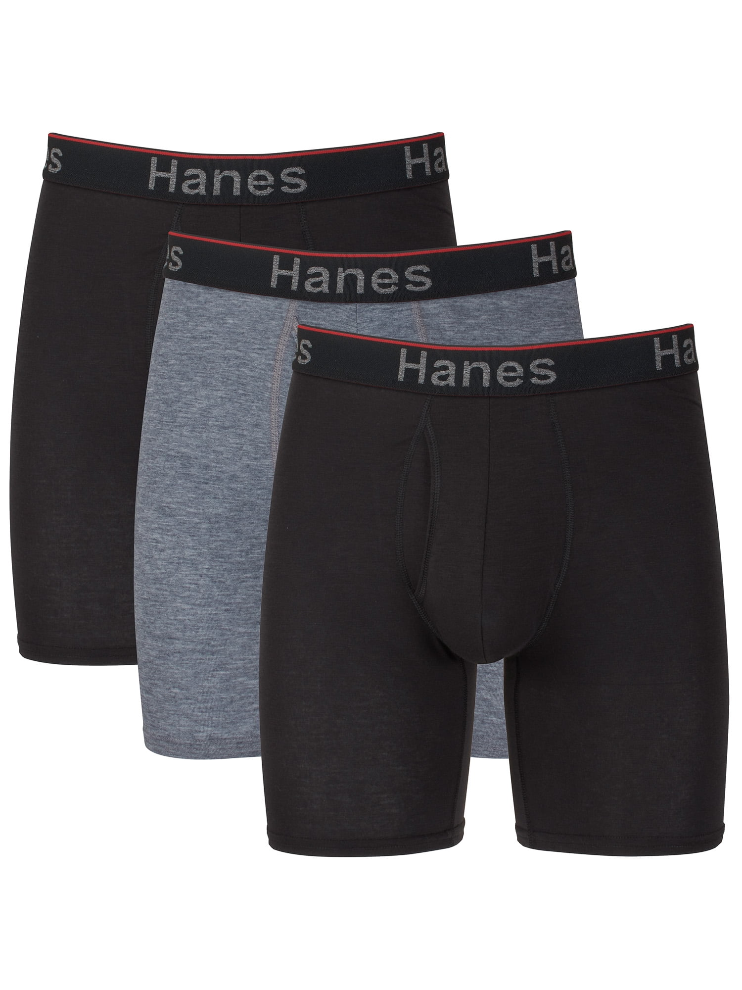 Hanes Men's Comfort Flex Fit Total Support Pouch Long Leg Boxer Briefs ...