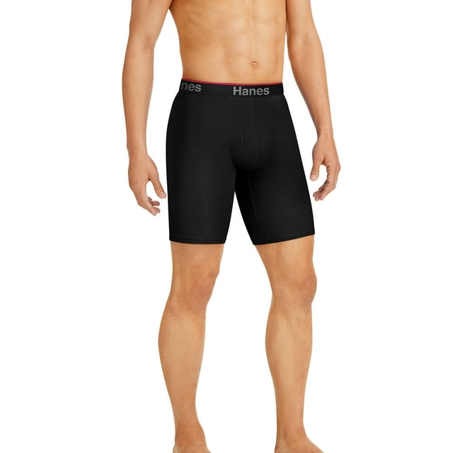 Hanes Men's Comfort Flex Fit Total Support Pouch Long Leg Boxer Briefs ...