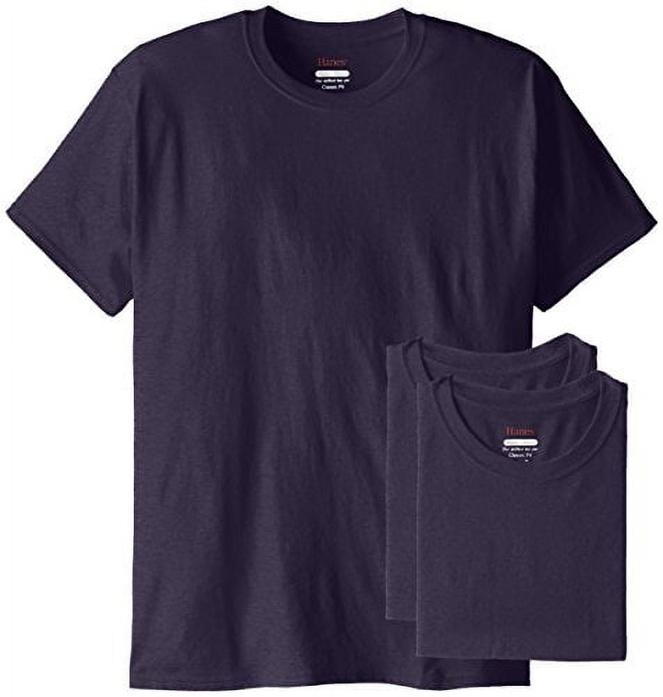 Hanes ComfortBlend EcoSmart Crewneck T-Shirt 3-Pack, Navy Heather, XXX ...