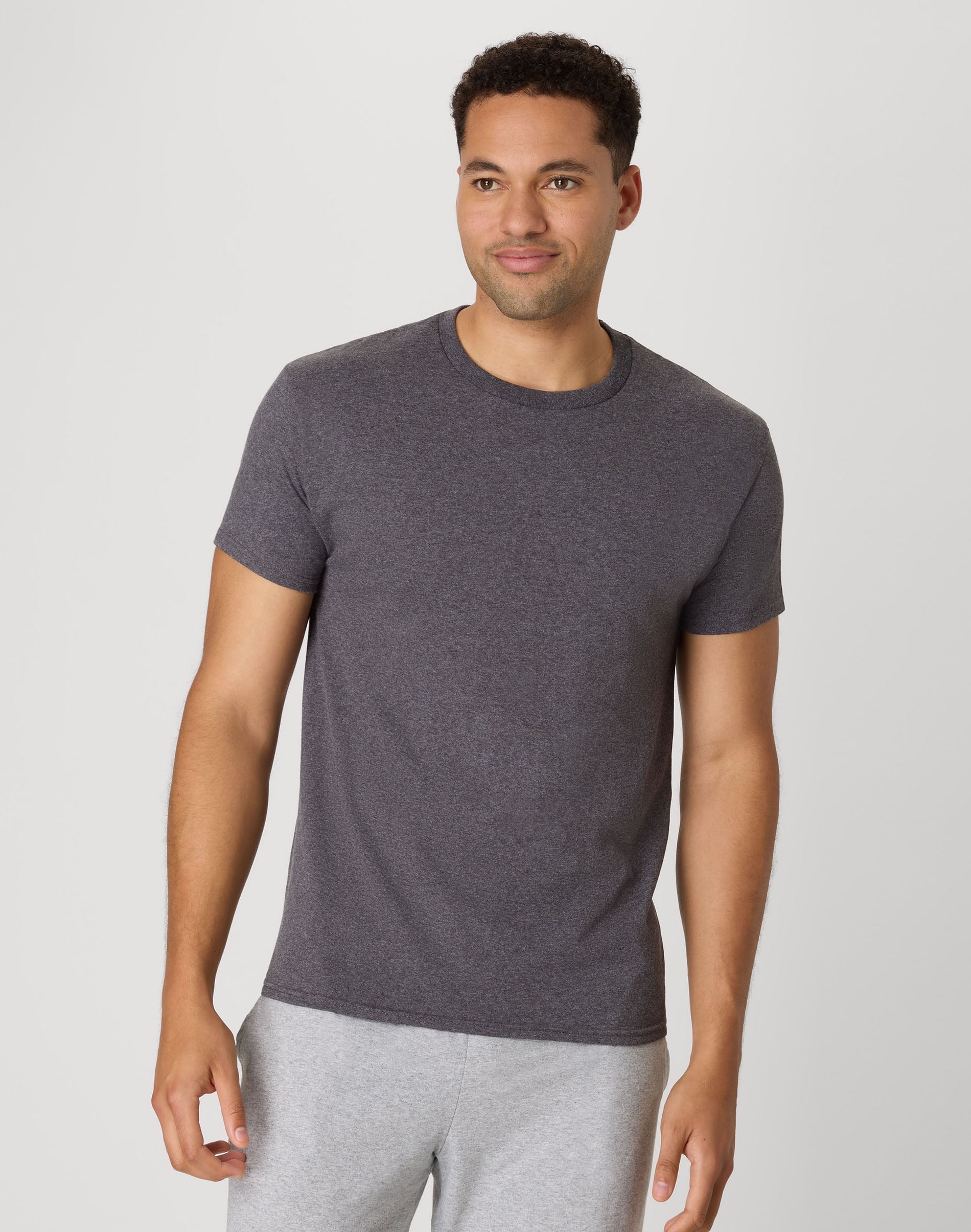 Hanes Men Crew Neck T-Shirt 4-Pack Heavyweight Cotton - Walmart.com