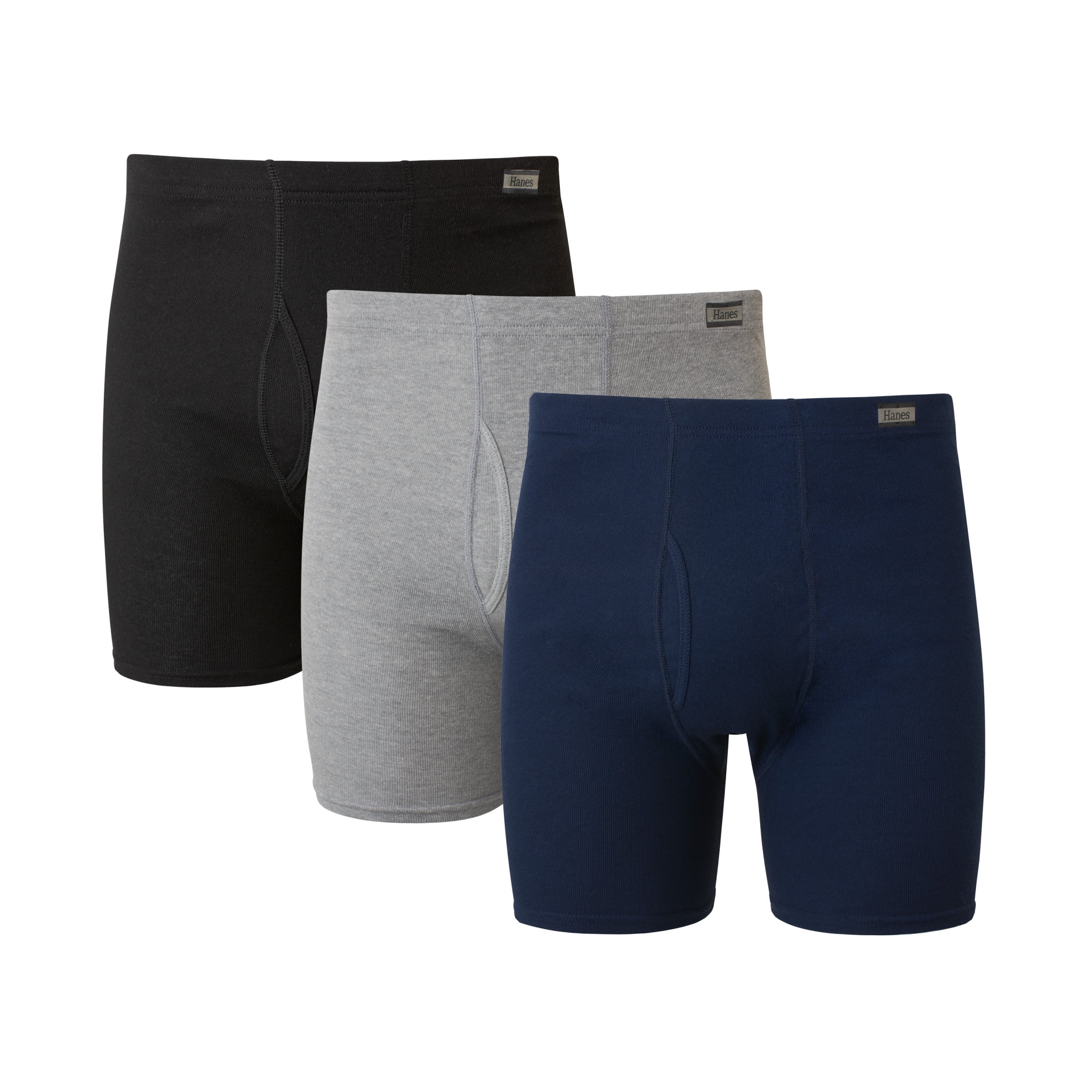 Hanes Men's ComfortSoft Boxer Brief Underwear Pack, Cotton, Moisture ...