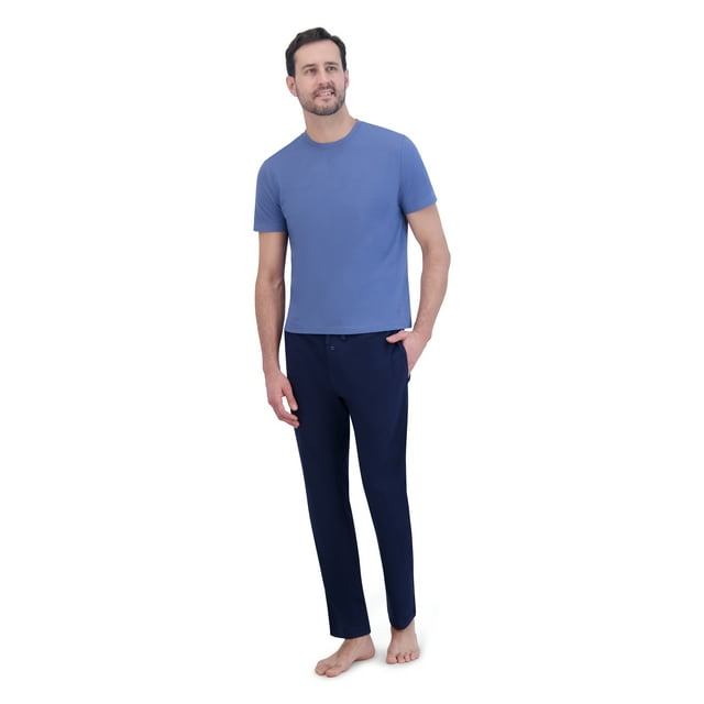 Hanes Men's ComfortSoft PJ Set - Short Sleeve Tee & Pants, S-2XL, Cozy ...
