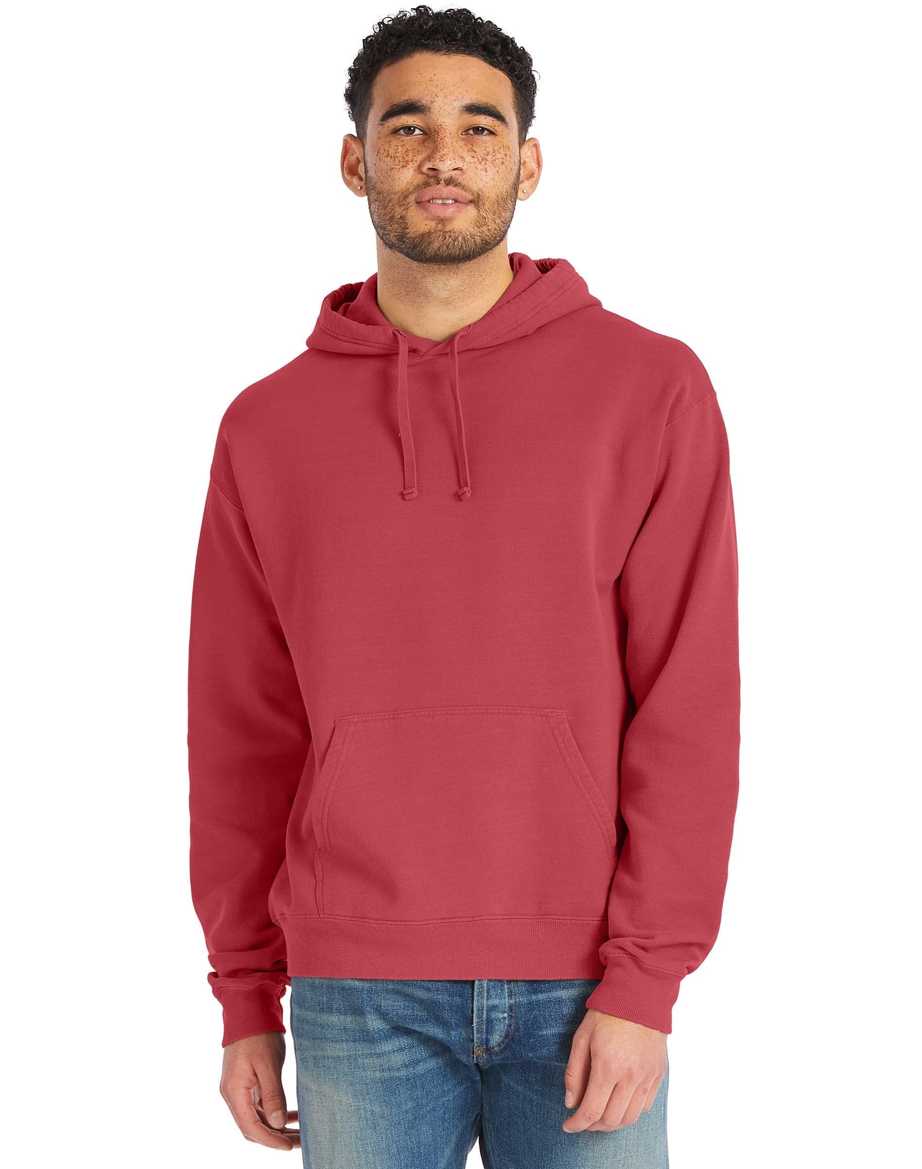 Hanes Men's Comfortwash Garment Dyed Hoodie Sweatshirt, Crimson Fall ...