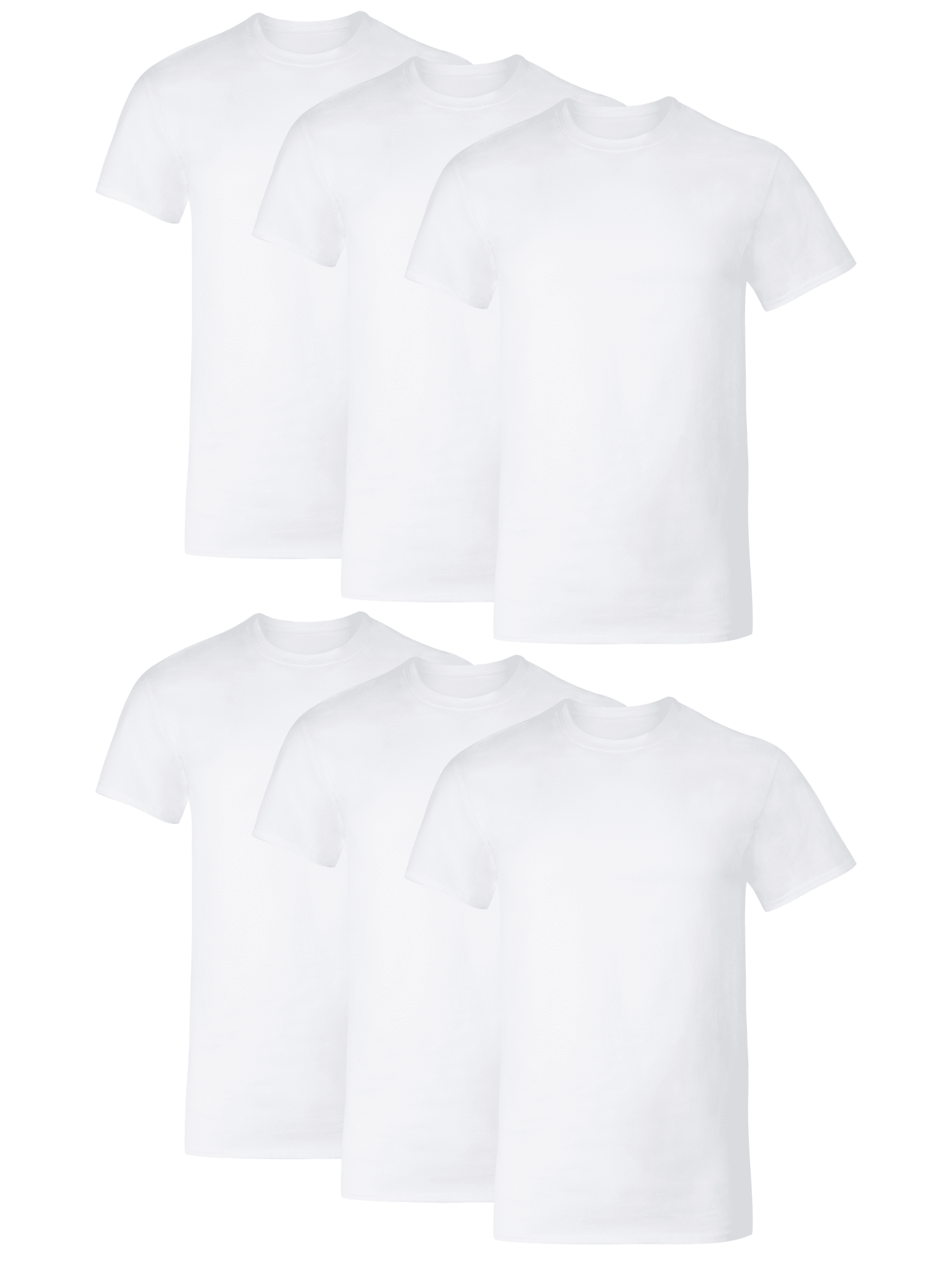 Hanes Men's Cotton Stretch Undershirt Pack, Moisture-Wicking, 6-Pack ...
