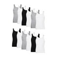 Free Shipping! Hanes Men's Cotton Tank Undershirt 12-Pack, White/Black ...