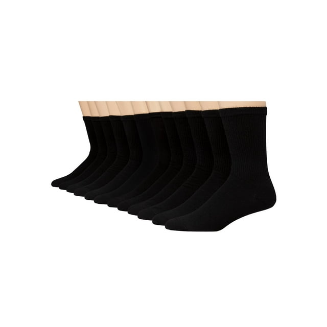 Hanes Mens Double Tough Crew Socks 12 2 Bonus Pack