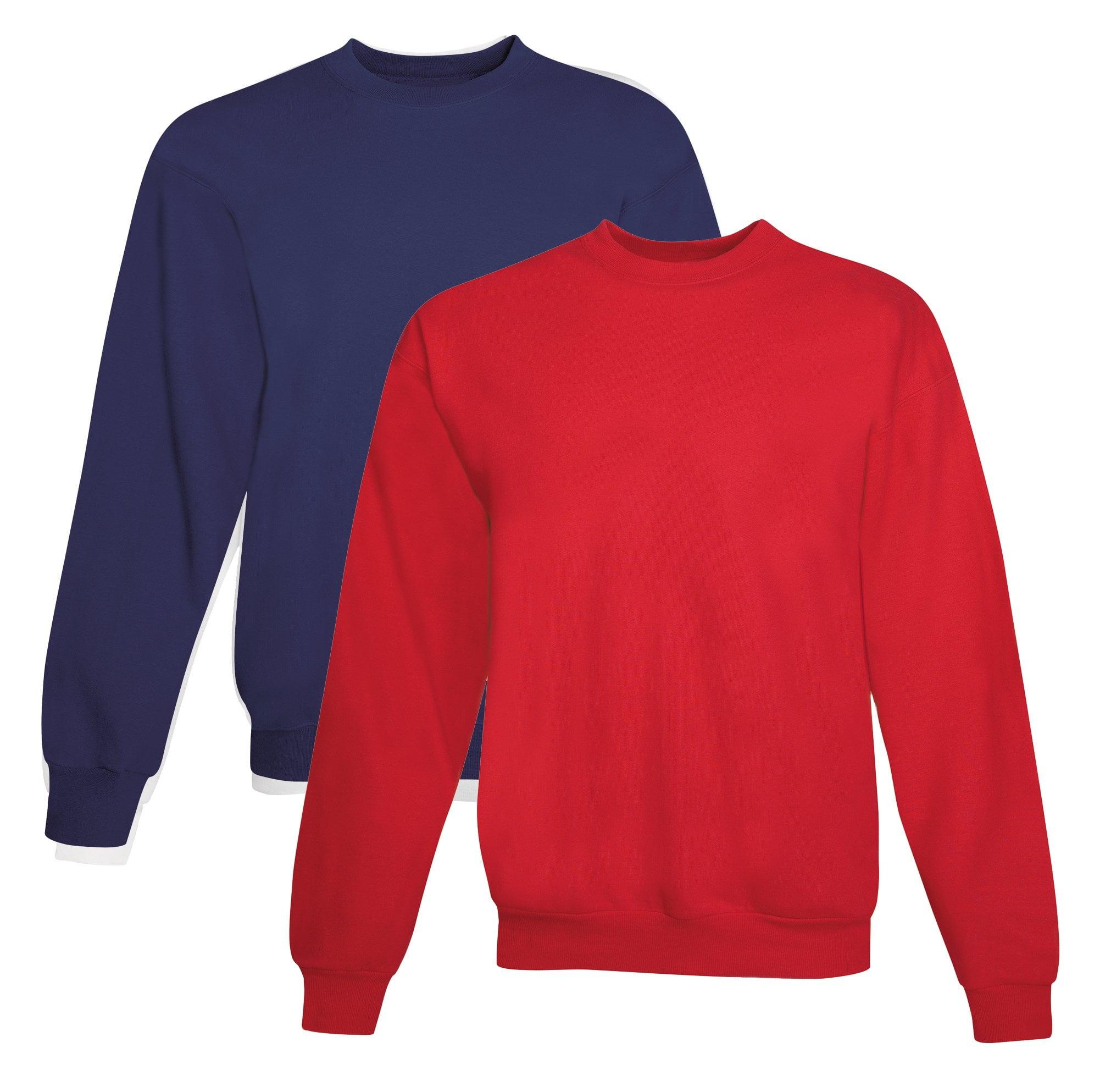 Hanes Men's EcoSmart Fleece Sweatshirt, Ash, Large Pack of 2 - Walmart.com