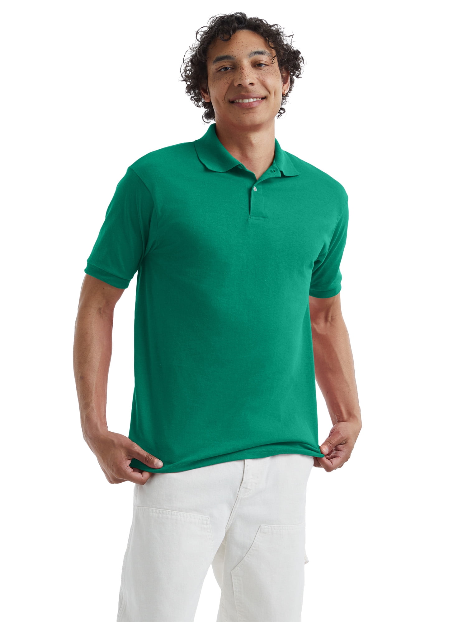 Hanes EcoSmart Men's Polo Shirt, Sizes S-3XL - Walmart.com