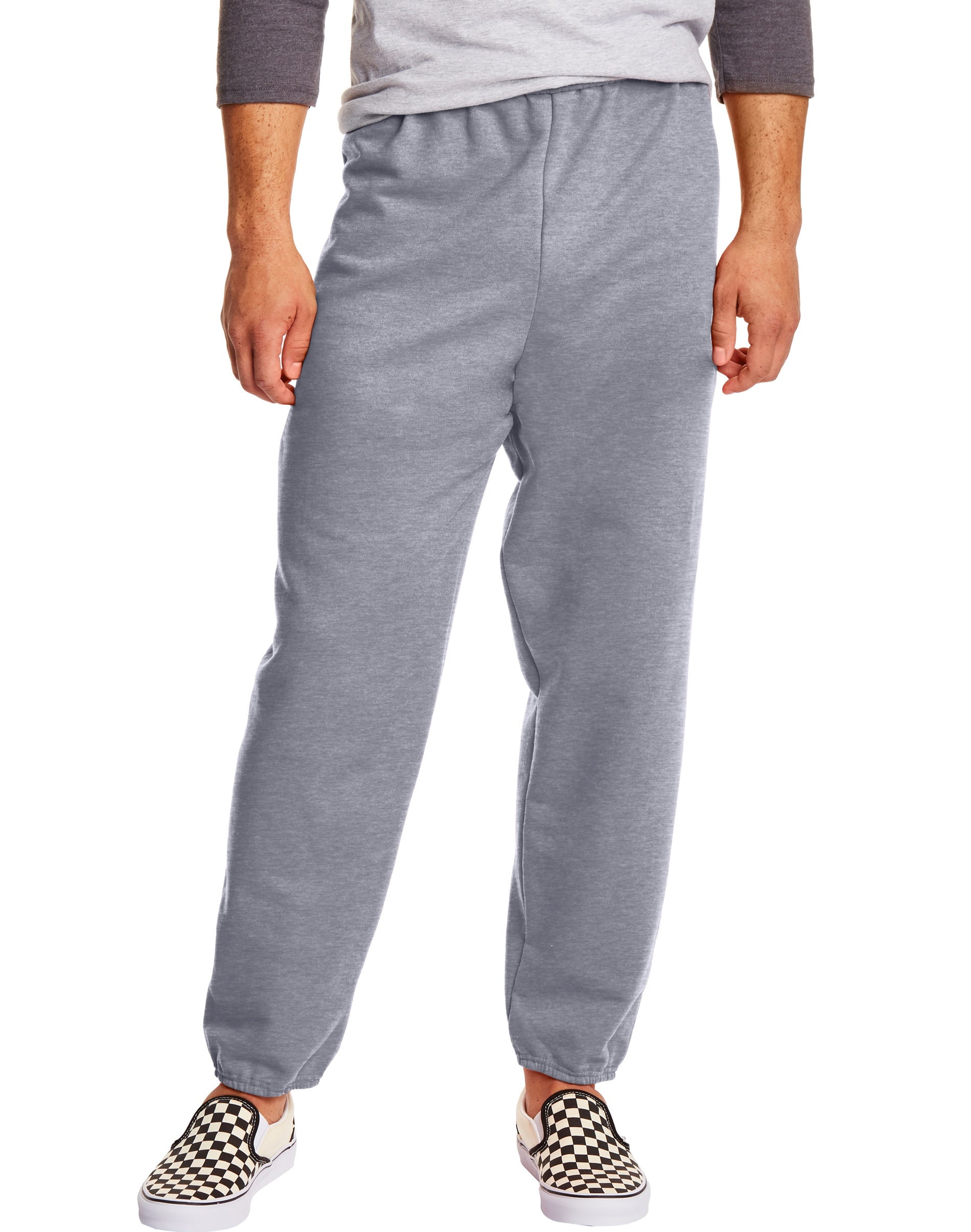 Hanes Men's Fleece Sweatpants 2-Pack EcoSmart Fleece Perfect Fit 32 ...