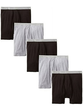 Hanes Men's ComfortSoft Waistband Solid Knit Boxers, Enhanced Freedom ...
