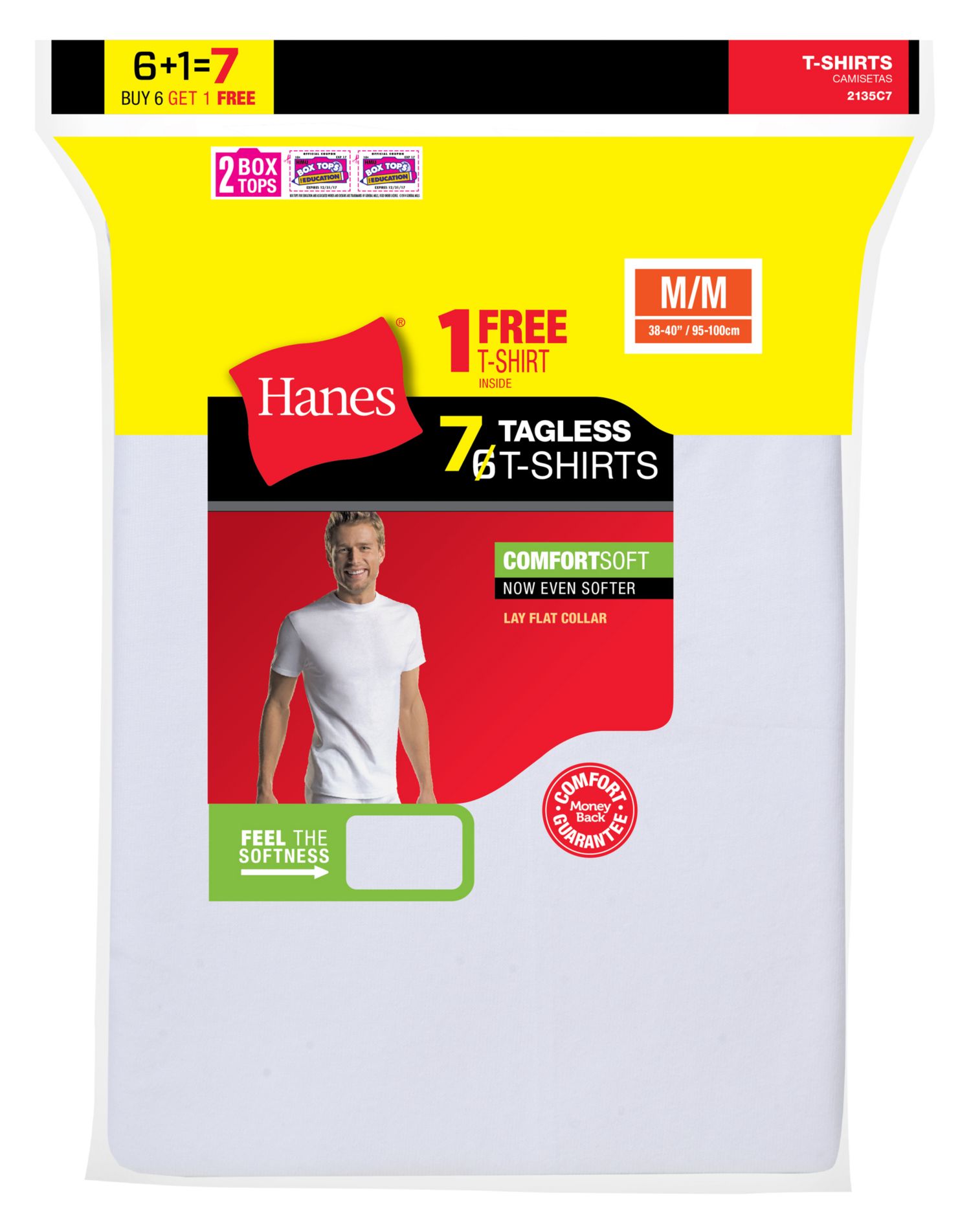 Hanes Men's FreshIQ ComfortSoft Crewneck T-Shirt Bonus Pack, White ...