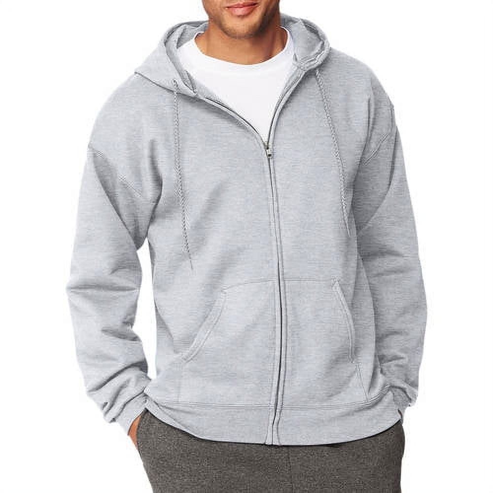 Hanes Men's and Big Men's Ultimate Cotton Heavyweight Fleece Full Zip Hood, up to Size 3XL ...