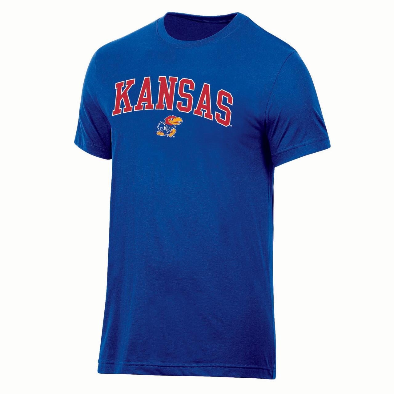 Hanes Men's Kansas Jayhawks Short Sleeve T-Shirt with Applique ...