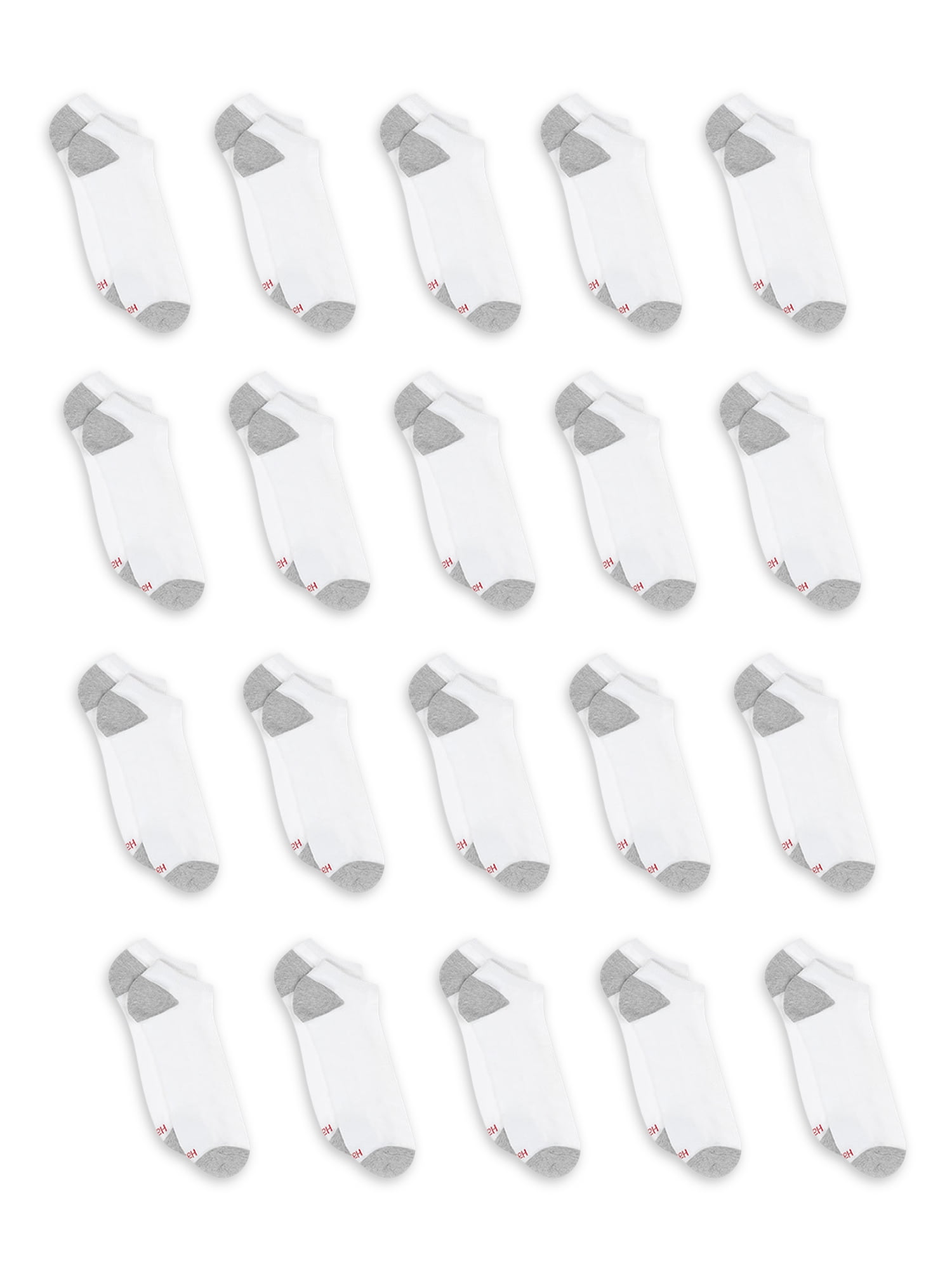 Hanes Men's Lightweight Comfort Super Value No Show Socks - 20Pk ...