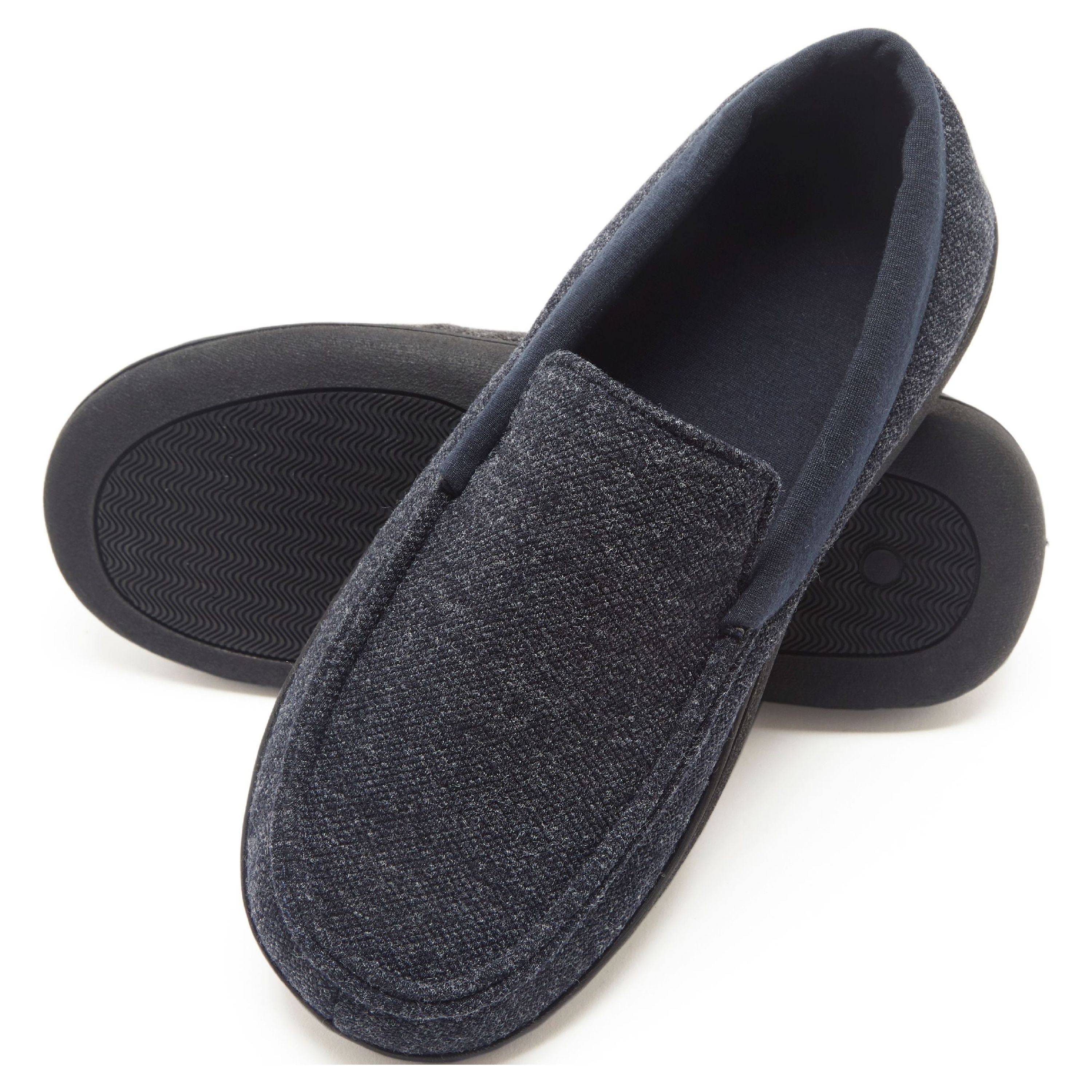 Hanes Men's Memory Foam Odor Free Slippers - Walmart.com