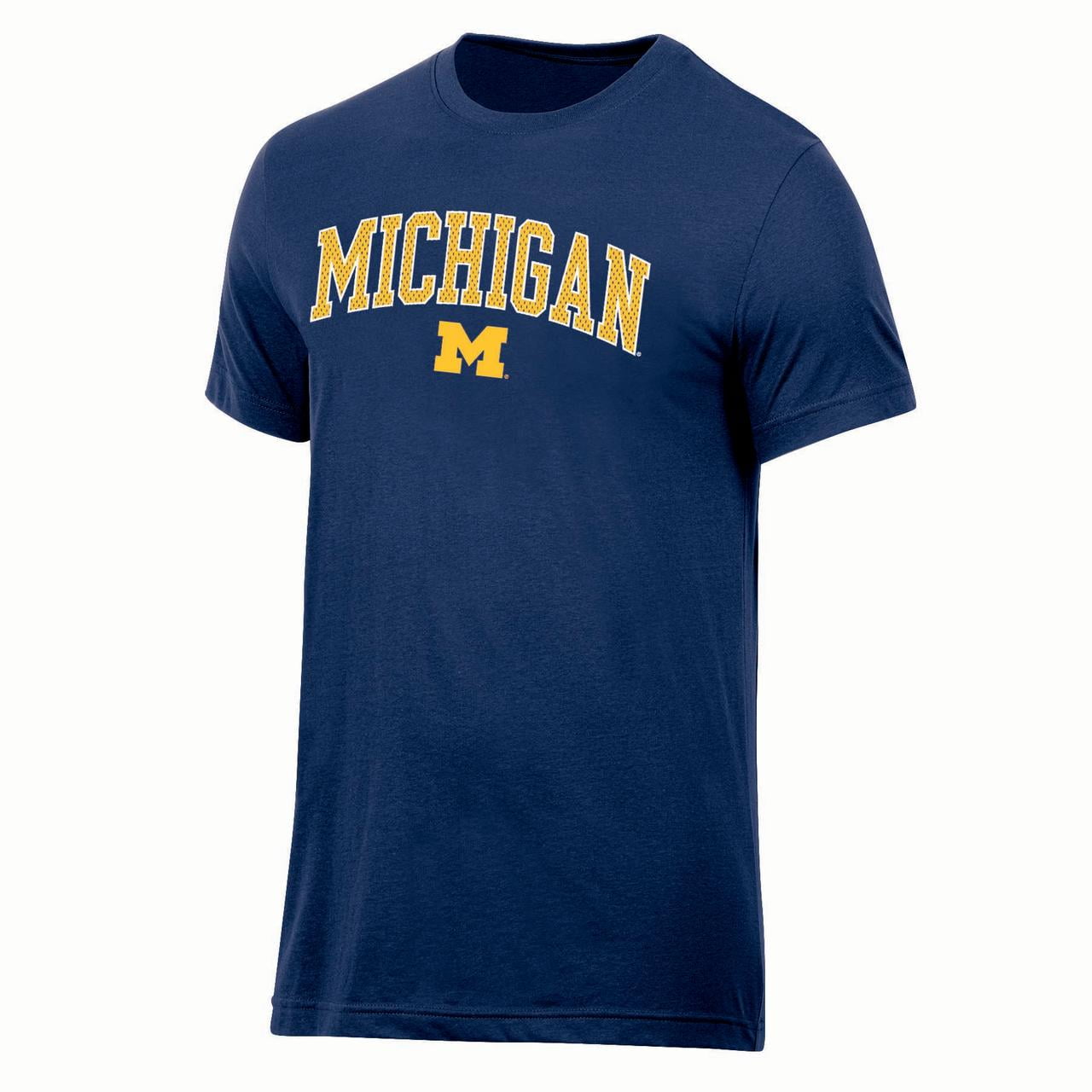 Hanes Men's Michigan Wolverines Short Sleeve T-Shirt with Applique ...