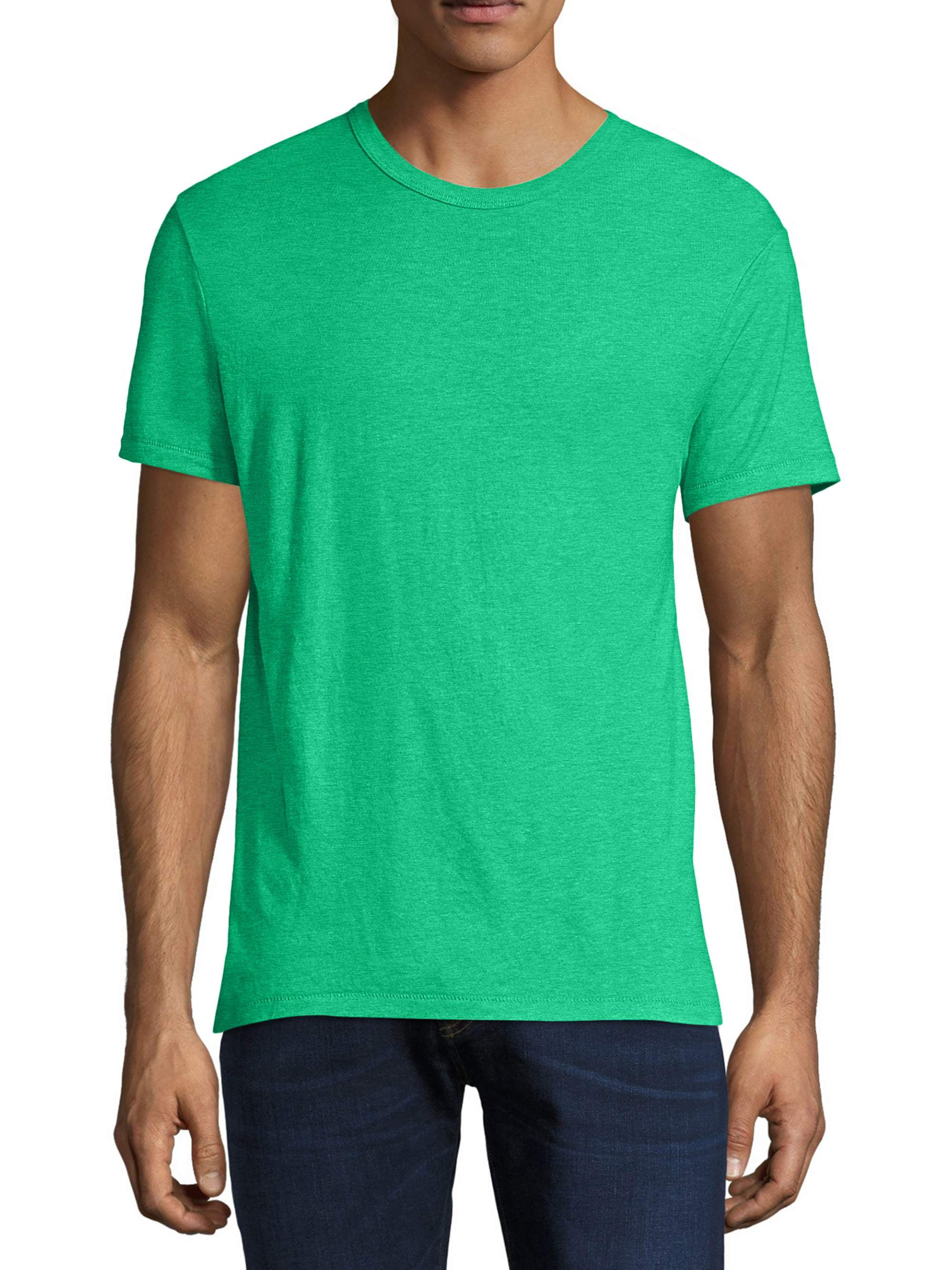 Hanes Men's Modal Elevated Tee Kelly Green Triblend L - Walmart.com