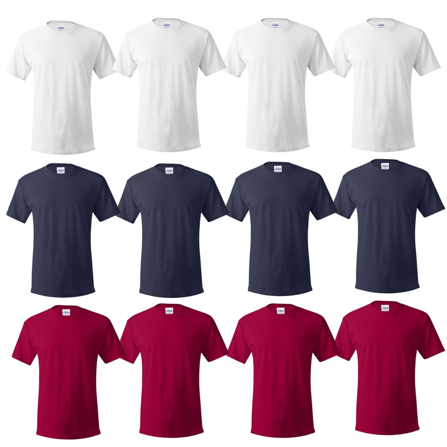 Hanes Men's Multicolor T-Shirts – 100% Cotton, Ultra Soft – 12 Pack ...
