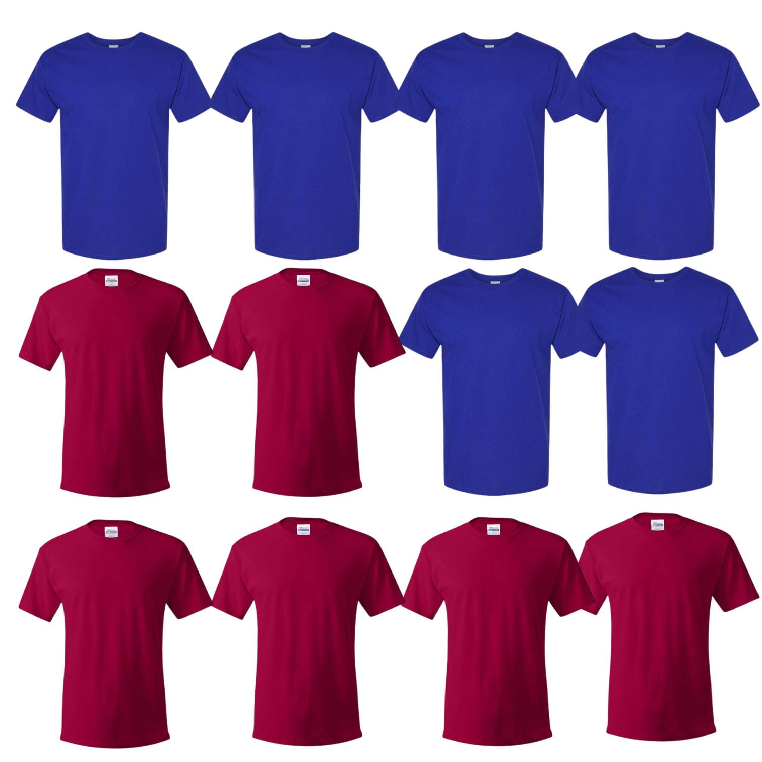 Hanes Men's Multicolor T-Shirts – 100% Cotton, Ultra Soft – 12 Pack ...