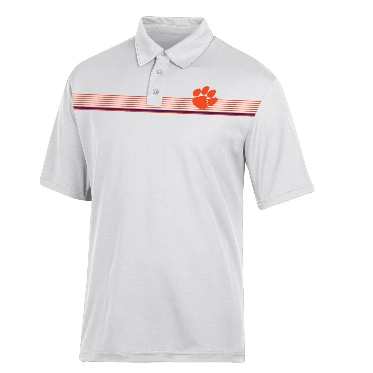 Hanes Men's NCAA Clemson Tigers Colorblock Synthetic Polo - Walmart.com