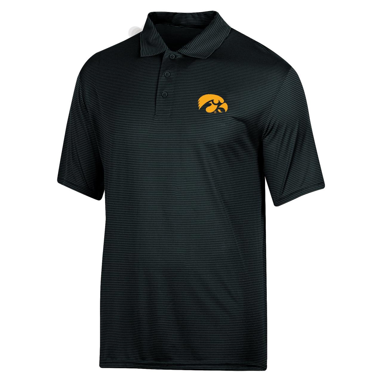 Hanes Men's NCAA Iowa Hawkeyes Polo with Classic Left Chest Embroidery ...
