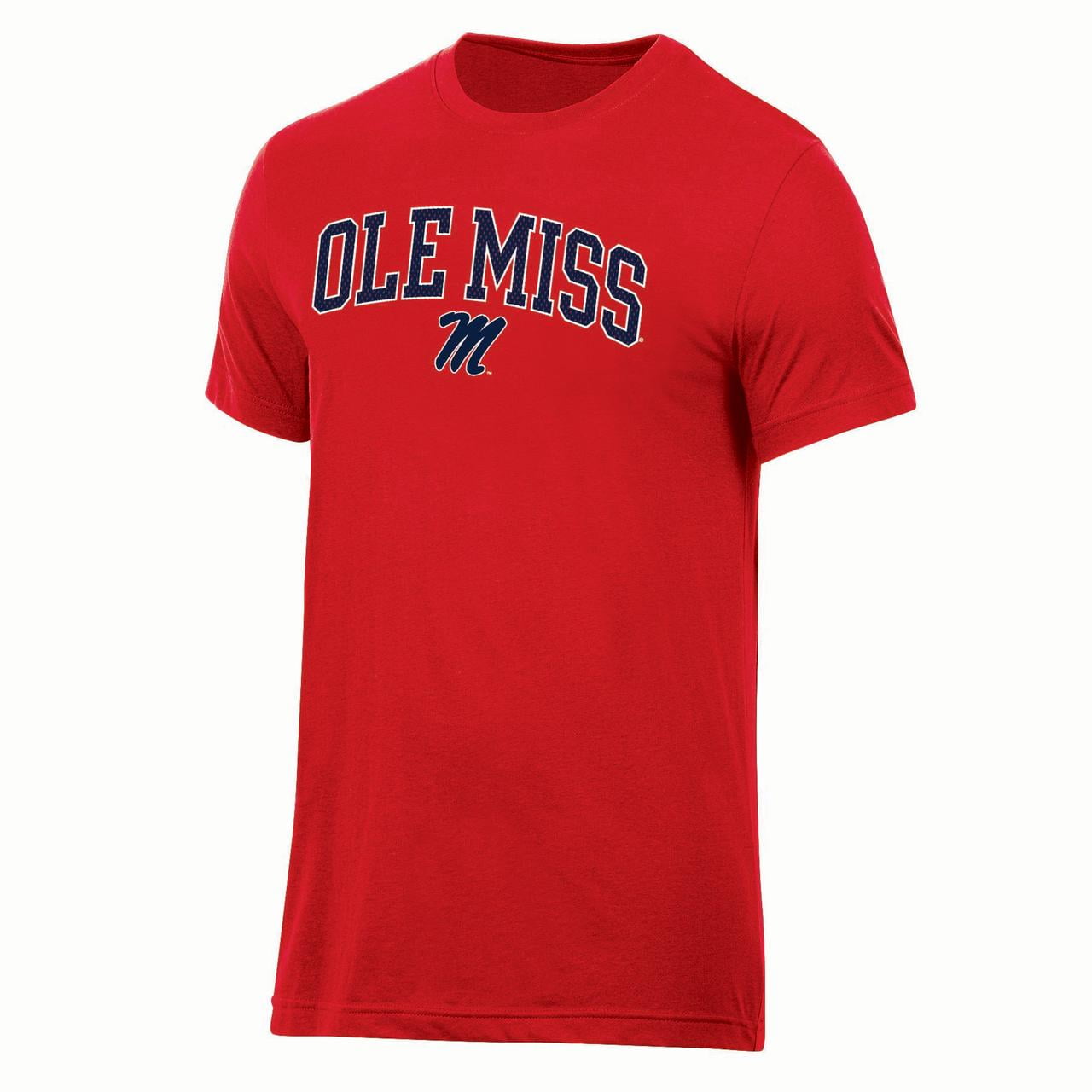 Hanes Men's Ole Miss Rebels Short Sleeve T-Shirt with Applique ...
