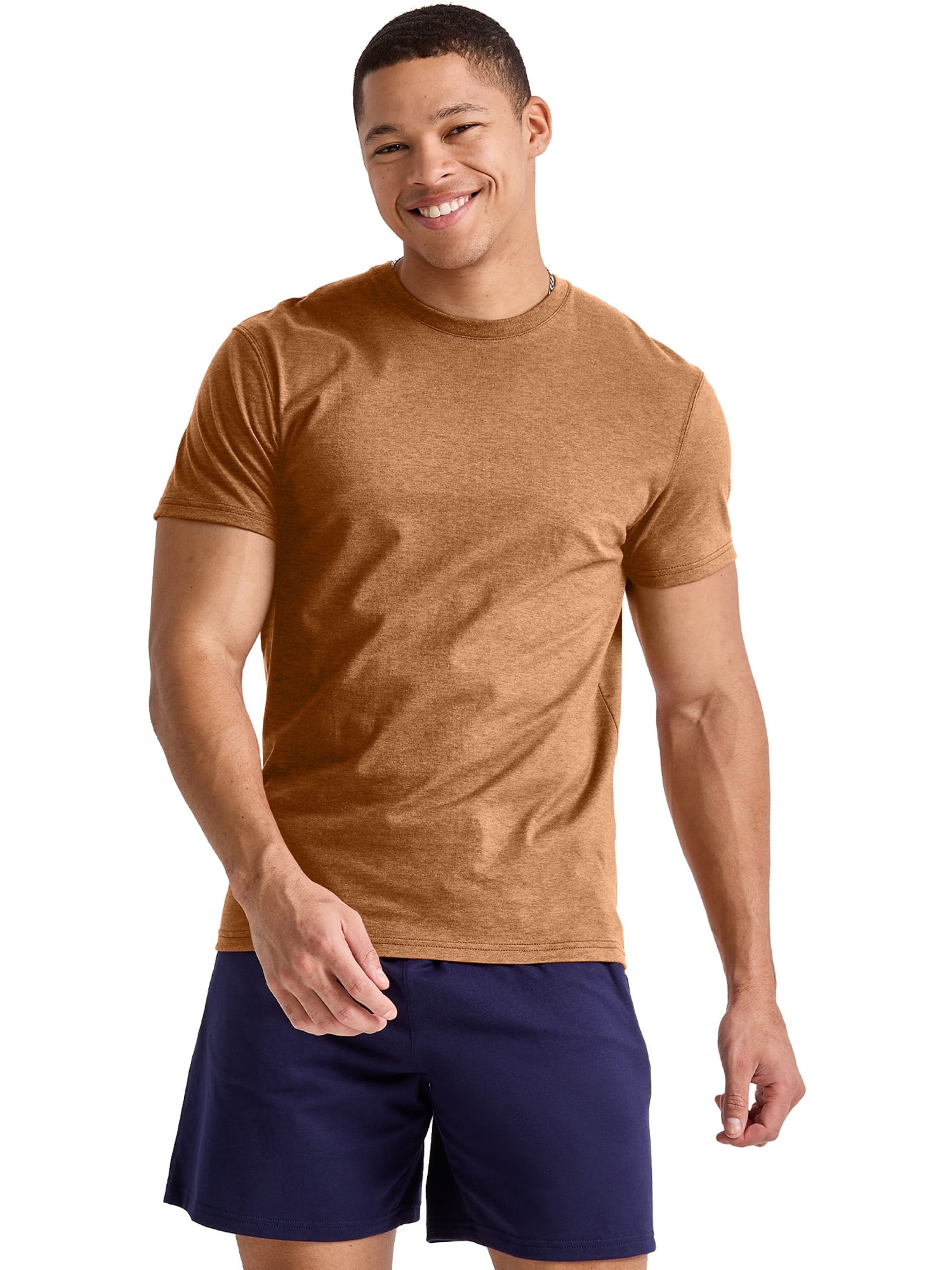 Hanes Men's & Big & Tall Men's Triblend Lightweight Crewneck Tee Shirt ...
