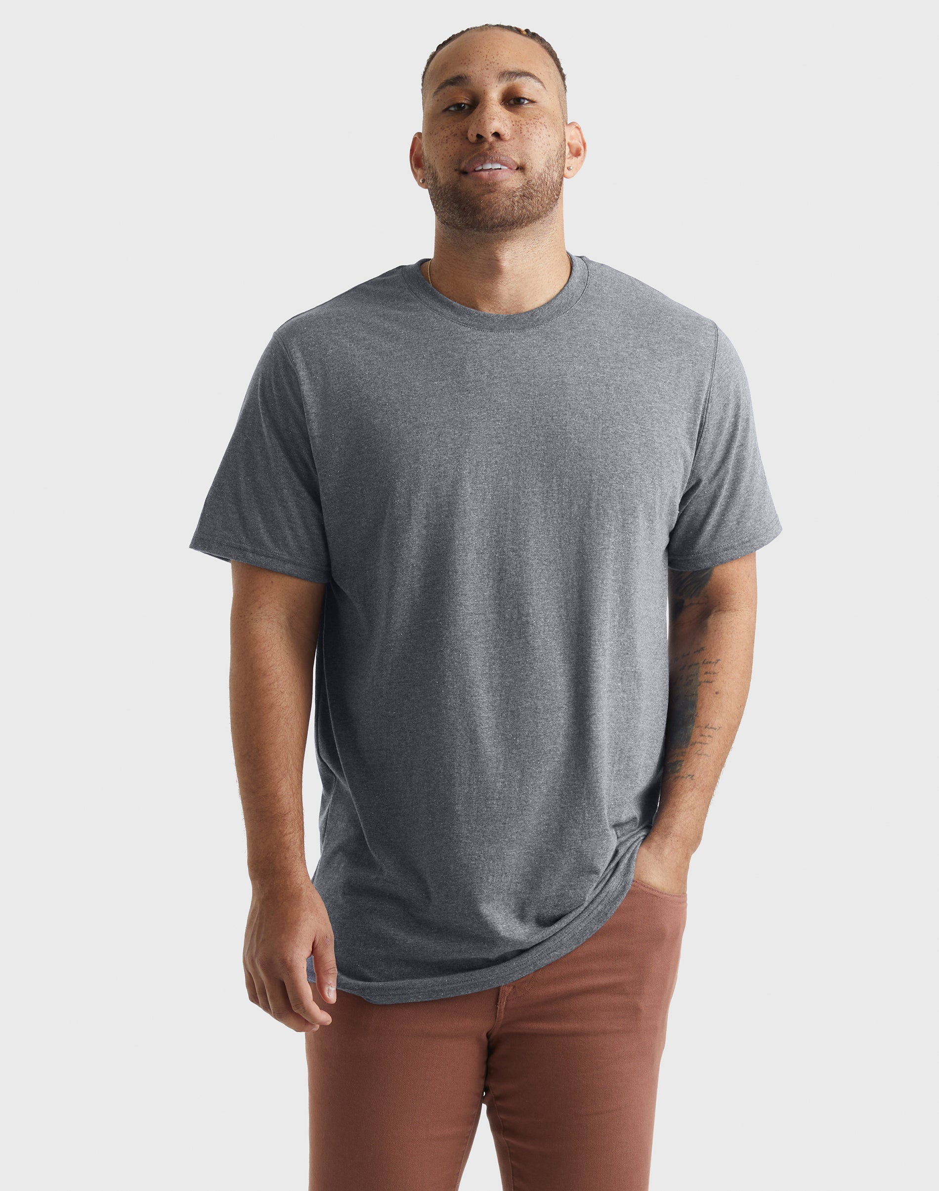 Hanes Originals Men's Tri-Blend T-Shirt (Big & Tall Sizes) Slate 3XT ...