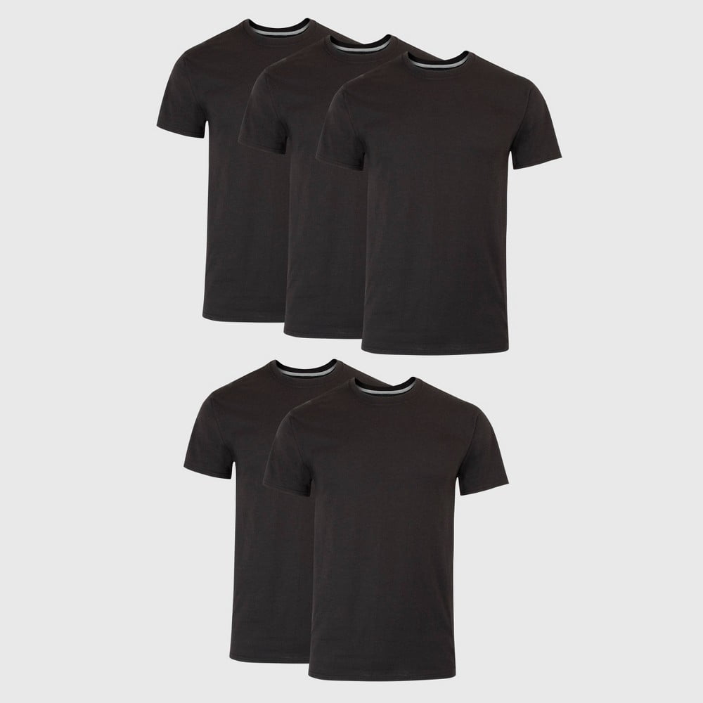 Hanes Men's Premium 5pk Slim Fit Crew Neck T-Shirt - (Black, Medium ...