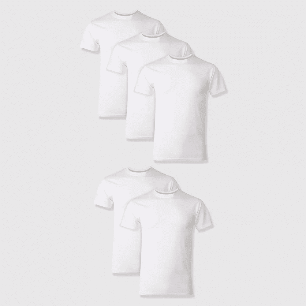 Hanes Men's Premium 5pk Slim Fit Crewneck T-Shirt - White, Large - Walmart.com