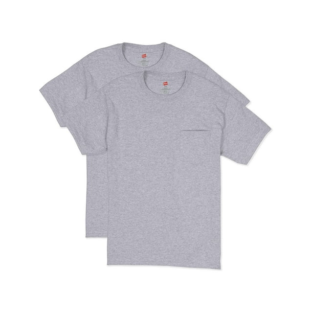 Hanes Men's Short Sleeve Pocket Tee Value Pack (2-pack) - Walmart.com