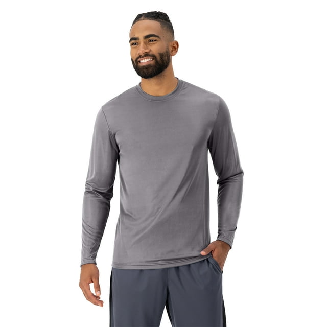 Hanes Men's Cool DRI Performance Long-Sleeve T-Shirt, Moisture Wicking, UPF 40+ Protection ...