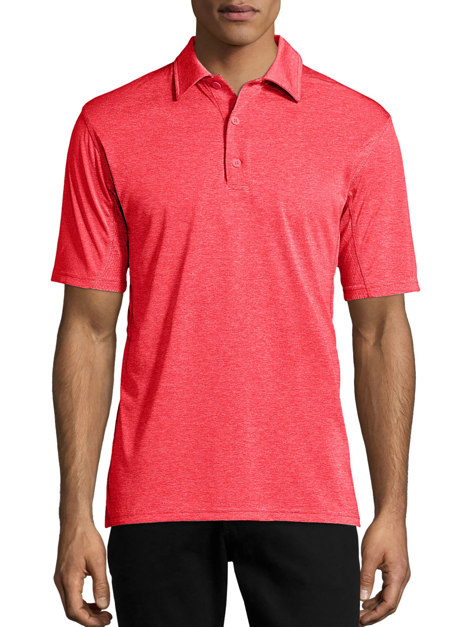 Hanes Men's Sport Heathered Performance Polo - Walmart.com