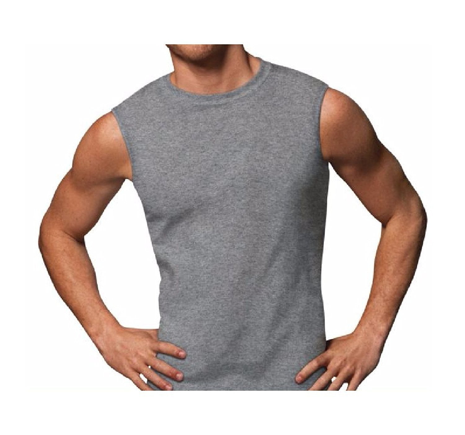 Hanes Men's Sport Styling Cotton Sleeveless T-Shirts w/ Cool DRI 4-Pack ...