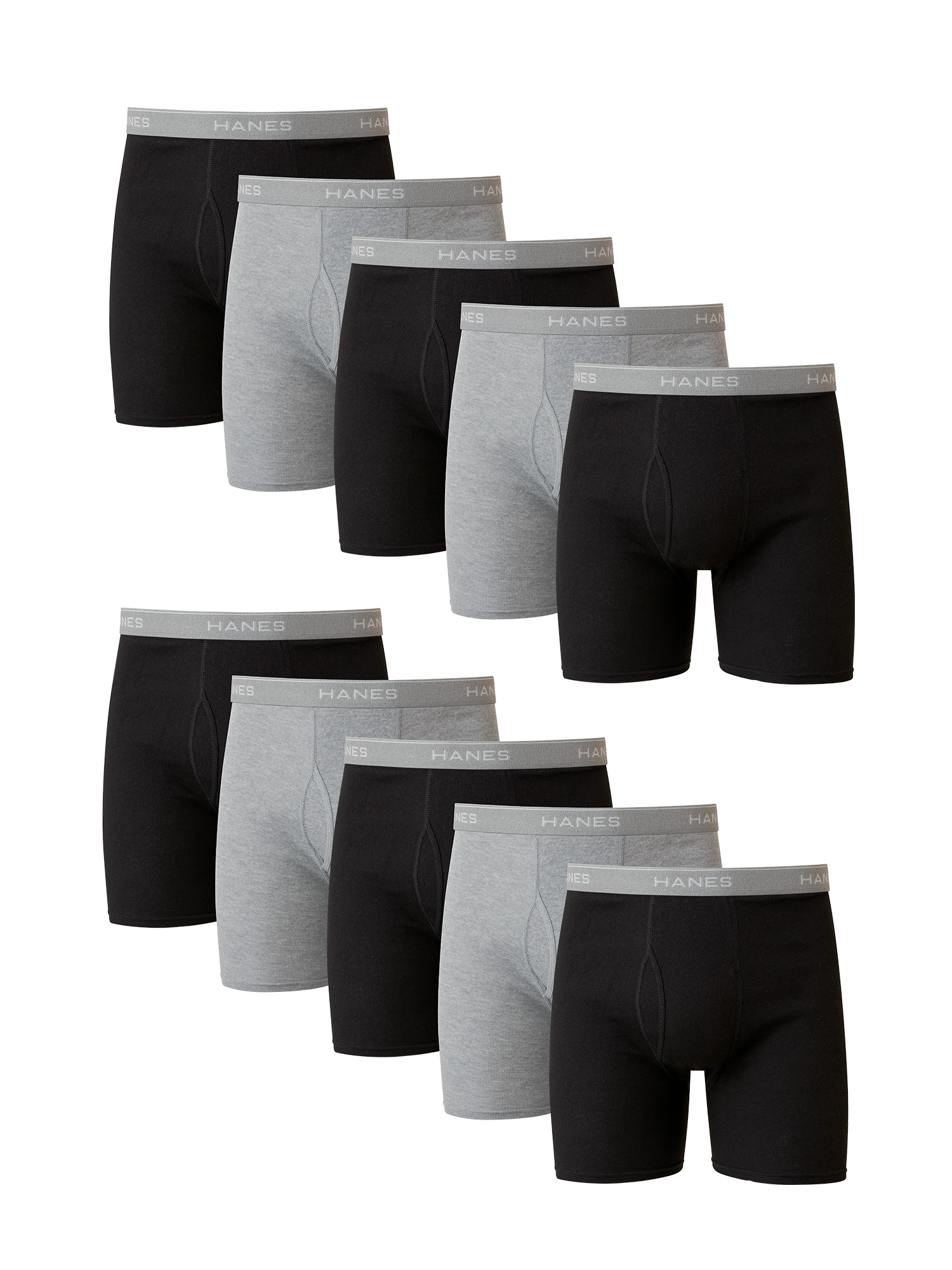 Hanes Men's Super Value Pack Assorted Boxer Briefs, 10 Pack - Walmart.com