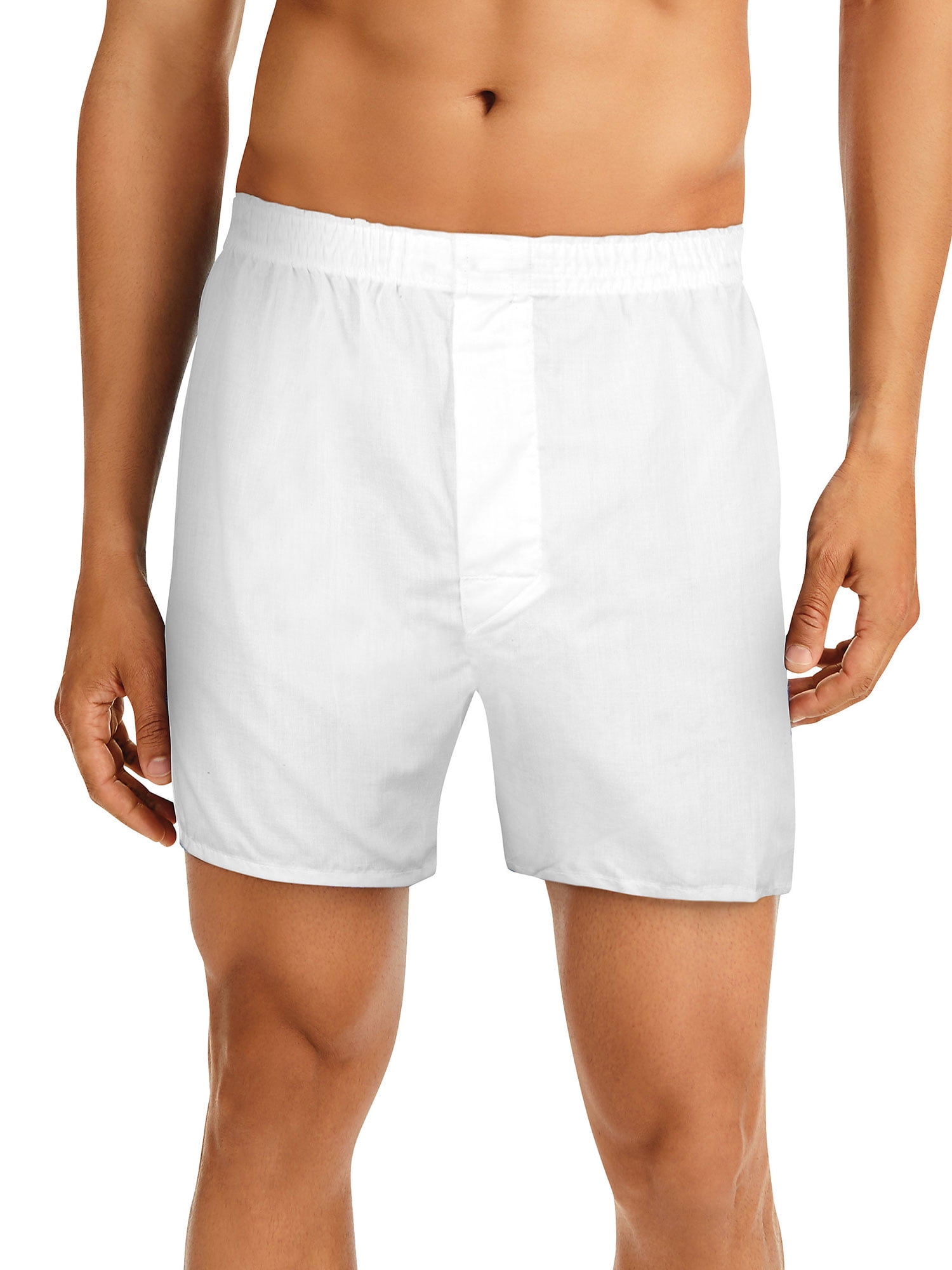 Hanes Men's TAGLESS Full-Cut Boxers 4-Pack White XL - Walmart.com