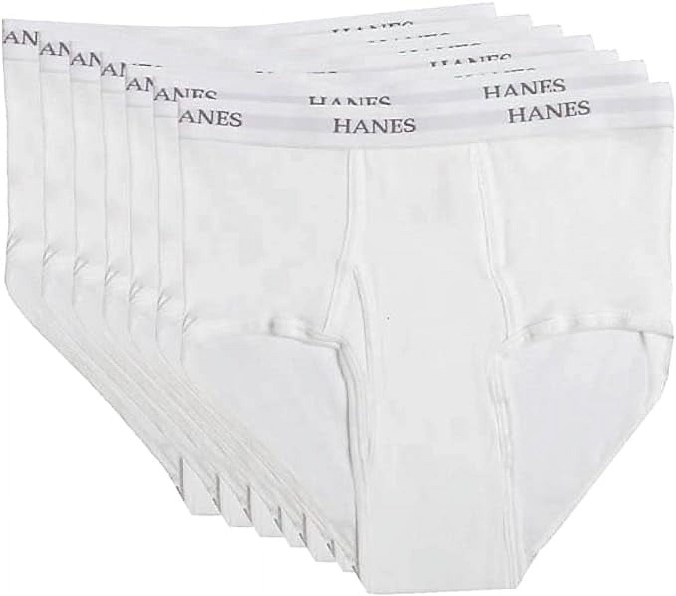 Hanes Men's Tagless 100% Cotton Soft and Breathable Briefs, White, 7 ...