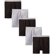 BVD Men's 6 Pack Black/Grey Boxer Brief - Ultra Plush Waistband ...