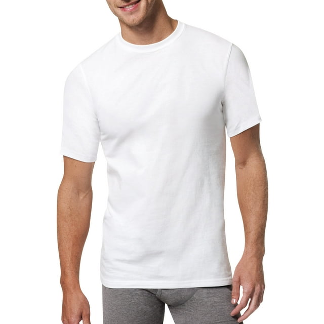 Hanes Men's Tagless Comfortblend Crew T-Shirt 6 Pack - Walmart.com