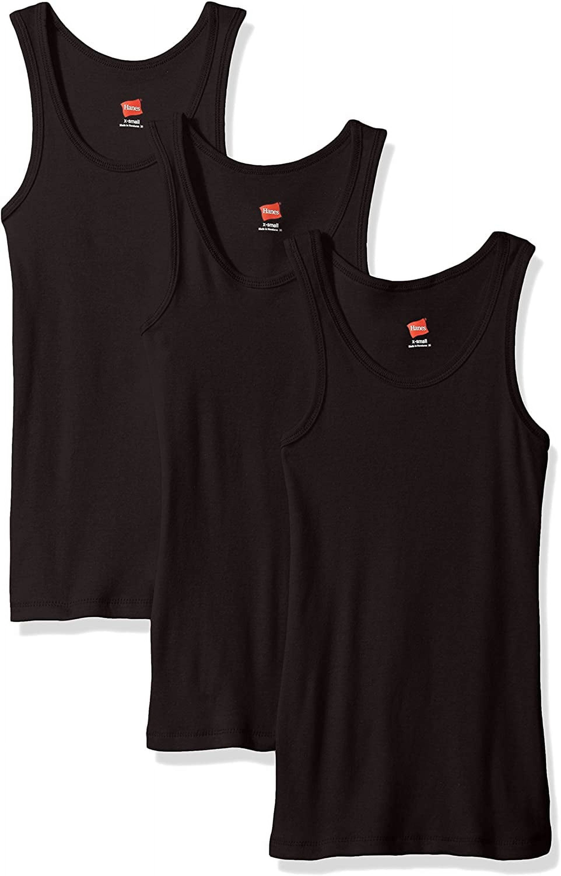 Hanes Men's Tall Man Ribbed Tank Top (Pack of Three), Black, 3X-Large ...