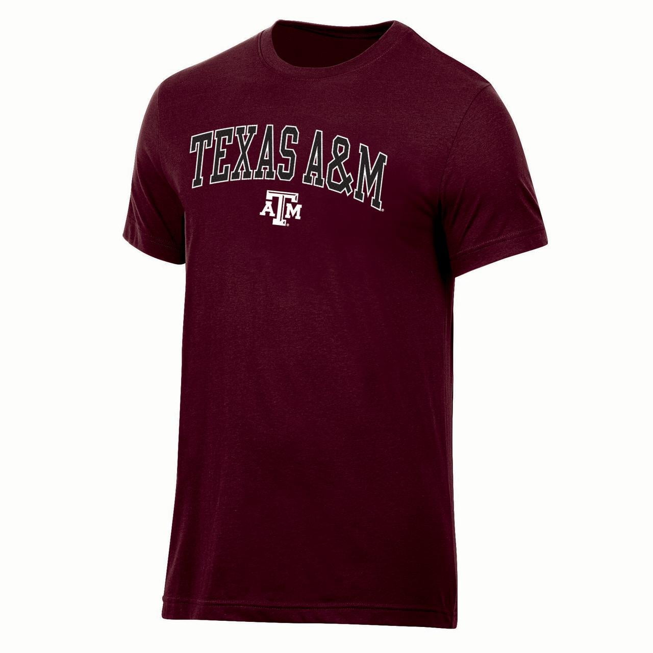 Texas A&M Aggies Men's Short Sleeve T-Shirt Cotton Blend Applique ...